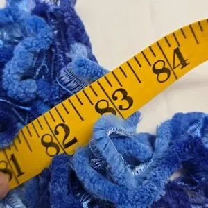Handmade | Accessories | Handmade Ruffle Scarf Blue Chenille Yarn Women ...